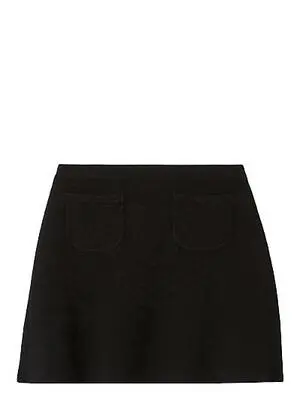 Claudie Pierlot High-waist Wool-blend Mini Skirt - Black