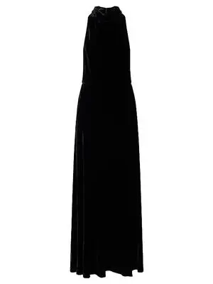 ME+EM Draped Sleeveless Woven Maxi Dress - Black