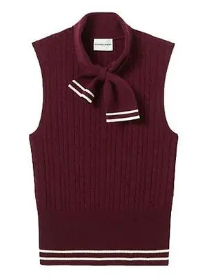 Claudie Pierlot Wool-cashmere Blend Vest - Burgundy