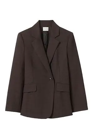 Claudie Pierlot Single-breasted Wool-blend Blazer - Brown