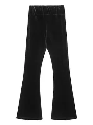 ALLSAINTS Zanni Flared-leg High-rise Stretch-velvet Trousers - Velvet Black