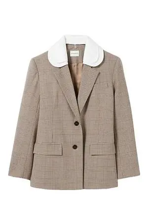 Claudie Pierlot Checked Wool-blend Blazer - Multicolored