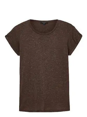 ALLSAINTS Anna Short-sleeved Jersey T-shirt - Torte Brown