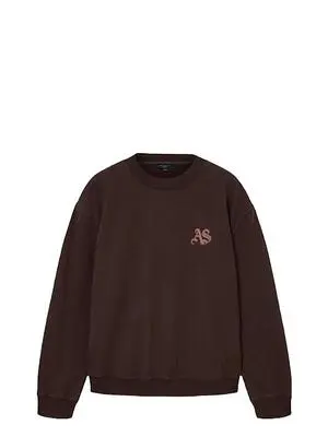 ALLSAINTS Icon Logo-print Cotton Sweatshirt - Plum Brown