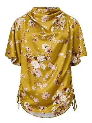 ALLSAINTS Leslie Floral Viscose And Silk-blend Top - Armada Deep Ye