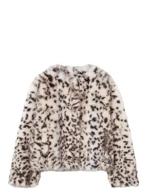 Claudie Pierlot Faux-fur Coat - Leopard