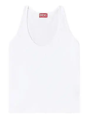 DIESEL Logo-embroidered Stretch-cotton Tank - 100