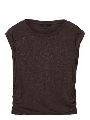 ALLSAINTS West Sleeveless Jersey Top - Rust Brown