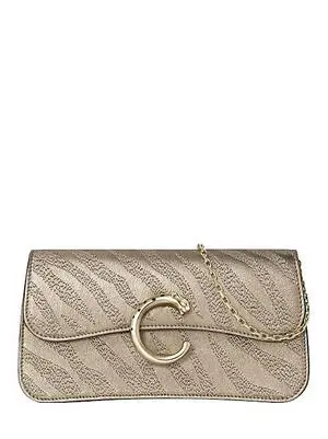 CARTIER Panthère De C Small Leather Shoulder Bag - Golden