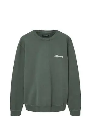 ALLSAINTS Halcyon Relaxed-fit Logo-print Sweatshirt - Garnet Green