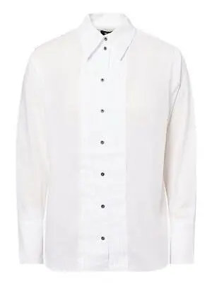 ME+EM Relaxed Tux Cotton Shirt - White