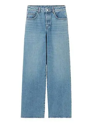 Claudie Pierlot Wide-leg Faded-wash Denim Jeans - Blue Denim