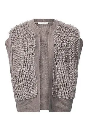 ALLSAINTS Elias Relaxed-fit Knitted Gilet - Taupe Brown