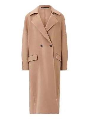 ALLSAINTS Sellma Notched-lapel Wool Blend Coat - Camel Brown