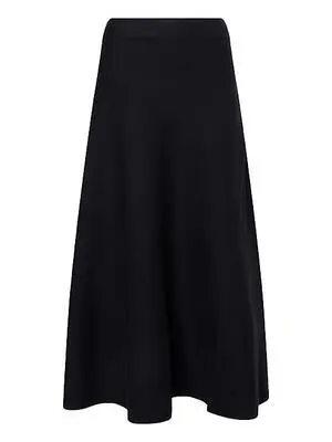 ME+EM Cotton-wool Knit Maxi Skirt - Black