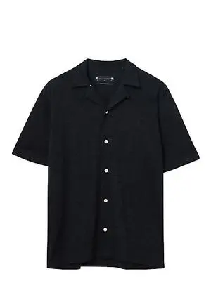 ALLSAINTS Robson Notched-collar Cotton Shirt - Black
