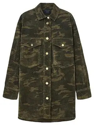 ALLSAINTS Faye Camouflage-pattern Cotton Mini Dress - Camo Green