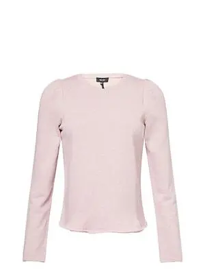 ME+EM Raw-edge Cotton-jersey Sweatshirt - Smoke Pink Melange