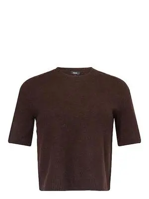 ME+EM Felted Merino-wool T-shirt - Warm Chocolate Melan