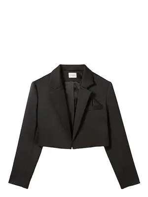 Claudie Pierlot Tailored Lapel-collar Woven Jacket - Black