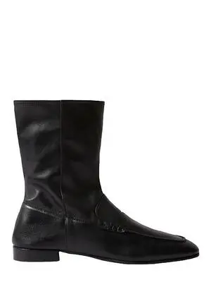 Claudie Pierlot Penny-detail Leather Ankle Boots - Black