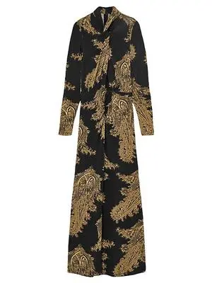 ALLSAINTS Mina Graphic-print Maxi Dress - Ella Black