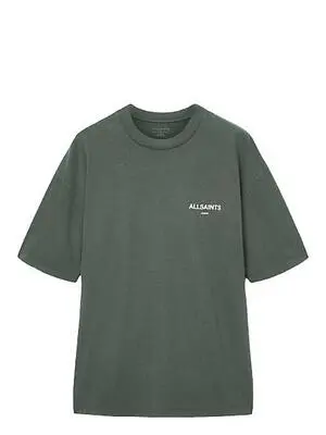 ALLSAINTS Halcyon Logo-print Short-sleeve Cotton T-shirt - Garnet Green
