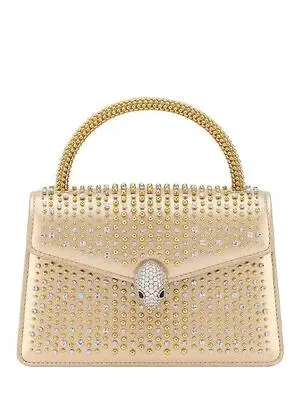 BVLGARI Serpenti Pallini Mini Top-handle Bag - Gold