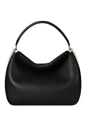 CARTIER Panthère De Leather Hobo Bag - Black