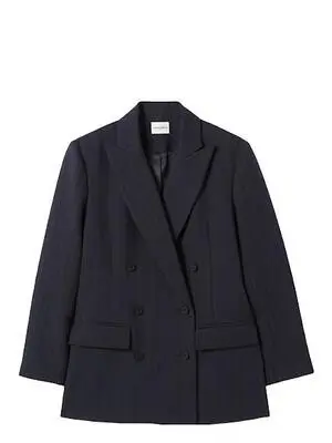 Claudie Pierlot Double-breasted Tailored Woven Jacket - Dual-color