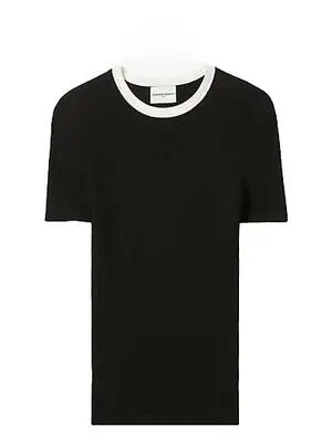 Claudie Pierlot Short-sleeved Knitted T-shirt - Black