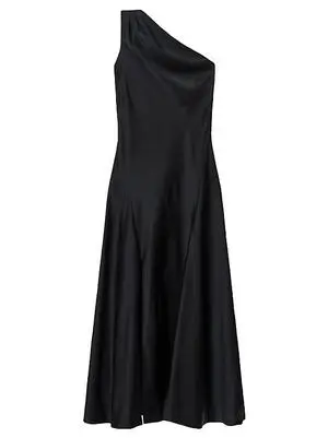 ALLSAINTS Monica One-shoulder Maxi Dress - Black