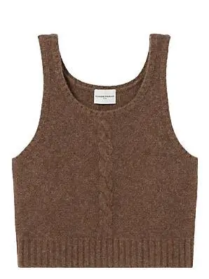 Claudie Pierlot Cable-knit Yak-wool Top - Taupe