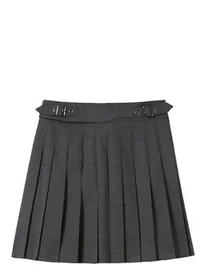 Claudie Pierlot Pleated High-rise Mini Skirt - Anthracite