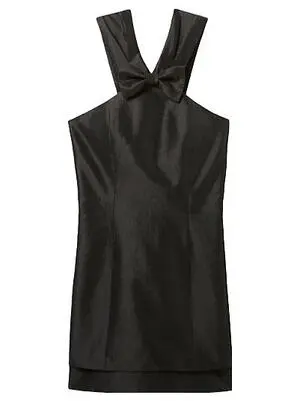 Claudie Pierlot Sleeveless Bow-appliqué Mini Dress - Black