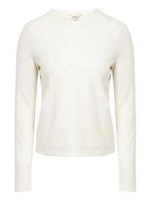 ME+EM Cotton-jersey Top - Light Cream
