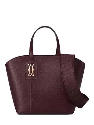 CARTIER C De Mini Leather Tote Bag - Grape