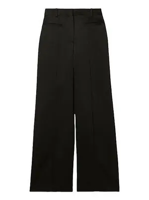Claudie Pierlot Tailored Wide-leg Satin Trousers - Black
