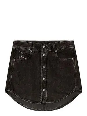 DIESEL Button-front Denim Mini Skirt - 02