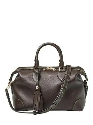 ASPINAL OF LONDON Hudson Leather Bowling Bag - Darkbrown