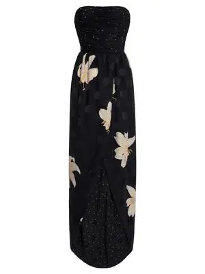 Valentino Garavani Apres L'hiver Silk Maxi Dress - Black