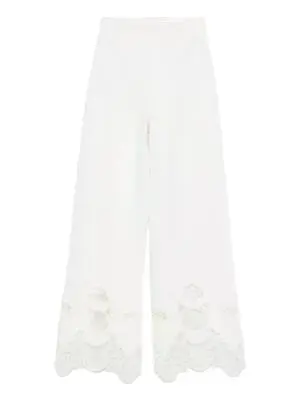 Ermanno Scervino Lace-detail Pants - Neutrals