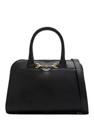 Sam Edelman Leather Tote Bag With Horsebit Embellishment - Black