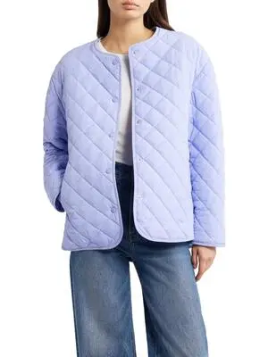 THREAD & SUPPLY Quilted Puffer Jacket Lavender