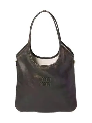 Miu Miu Ivy Leather Tote Bag - Brown