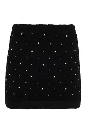 FRAME Embellished Mini Skirt - Black