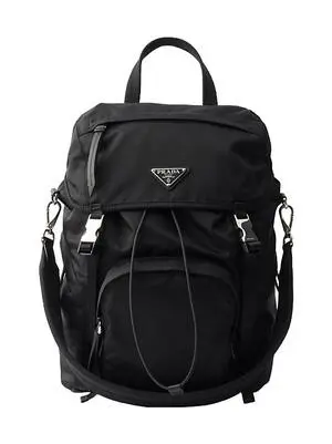 Prada Re-Nylon Shell Backpack Black