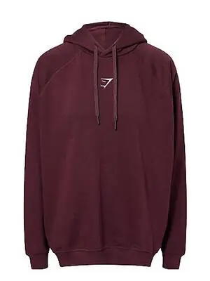 GYMSHARK Training Oversized Fleece Hoody - Gs Cherry Purple
