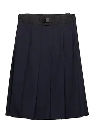 Prada Wool Midi Skirt - Blue