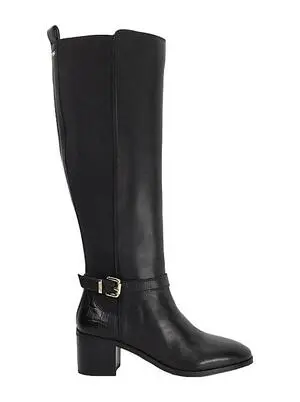 DUNE Tilbys Leather Knee-high Boots - Black Leather
